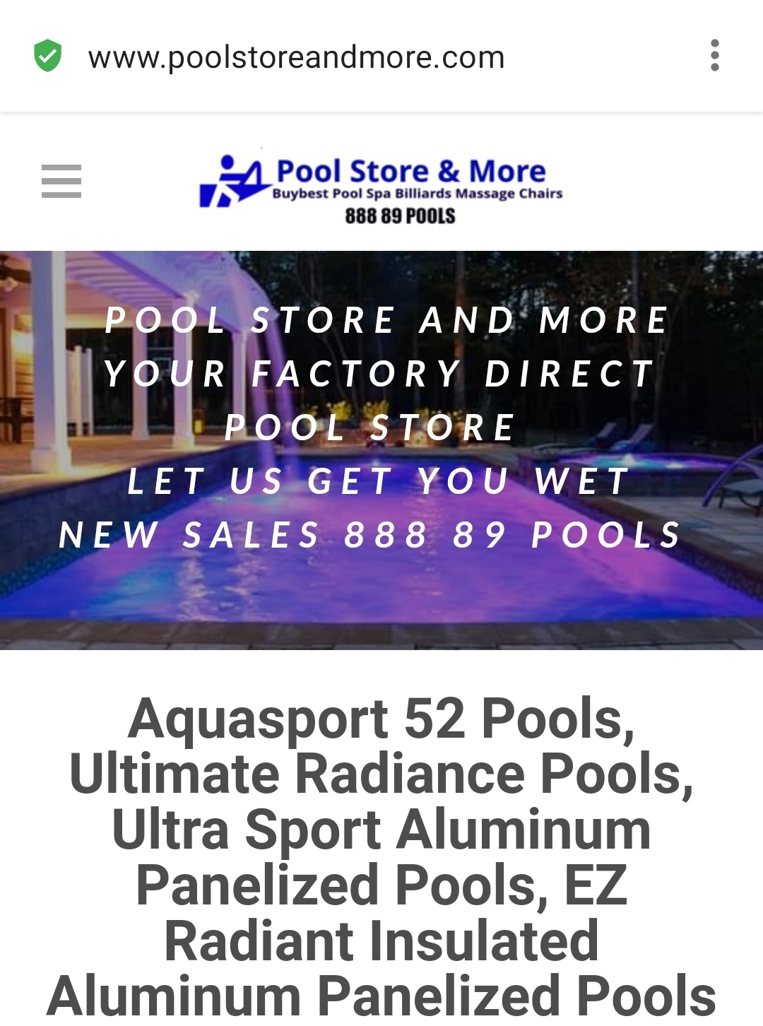 SCAM VICTIMS – Pool Store And More – SCAM